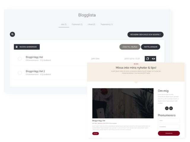Skapa din hemsida, webbshop eller funnel med Webbas plattform!