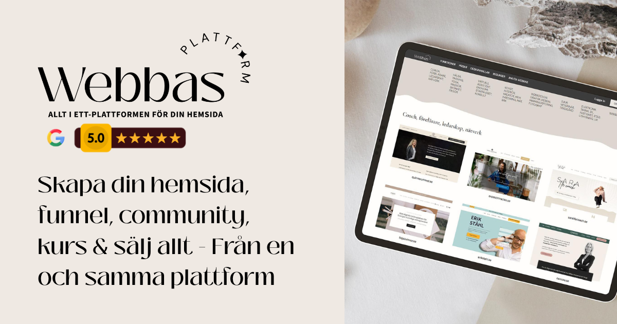Webbas plattform - Login