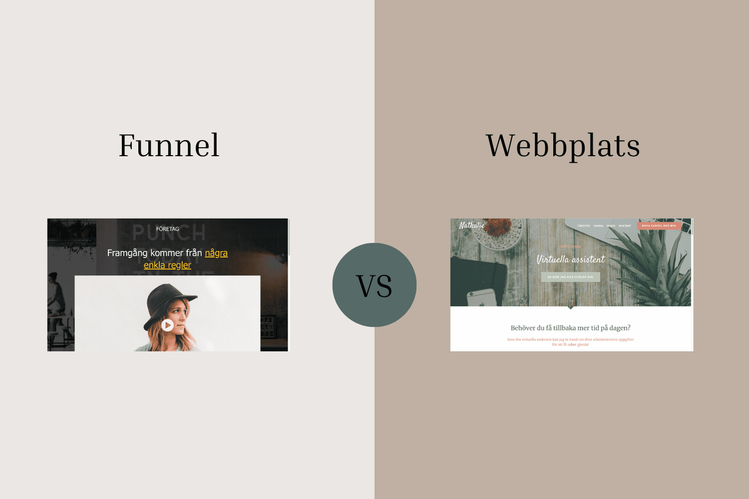 Funnel eller Webbplats