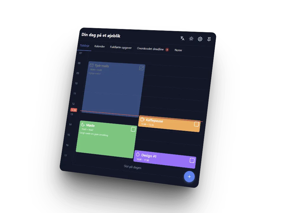 Gratis Huskeliste- & Opgave Program med Noter, Kalender og Tidslinje