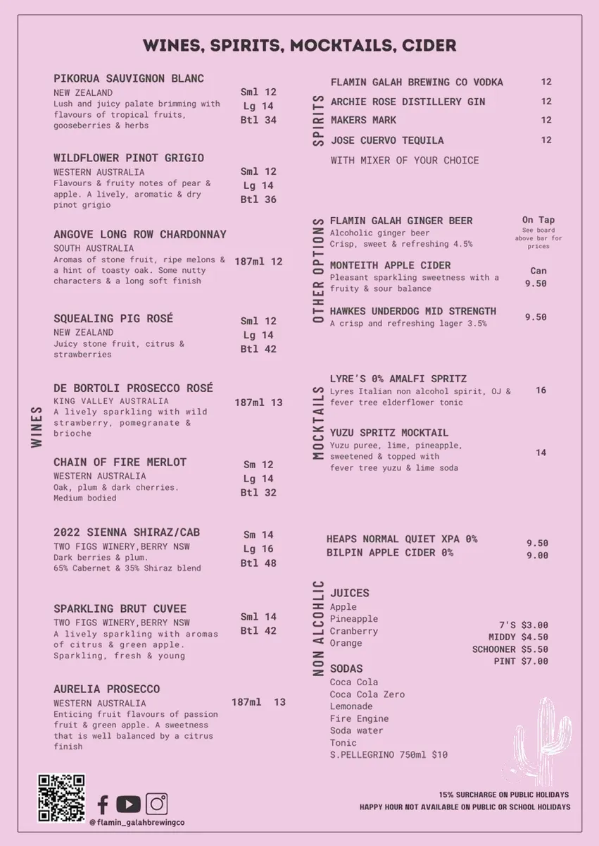 Drinks - Flamin Galah Brewing Co