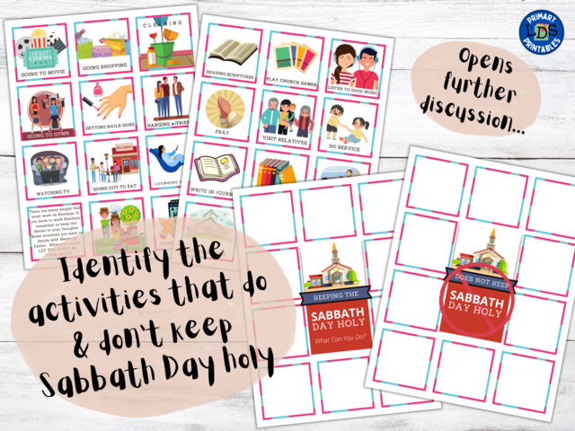 Keeping the Sabbath Holy Folder Game Printable for Kids