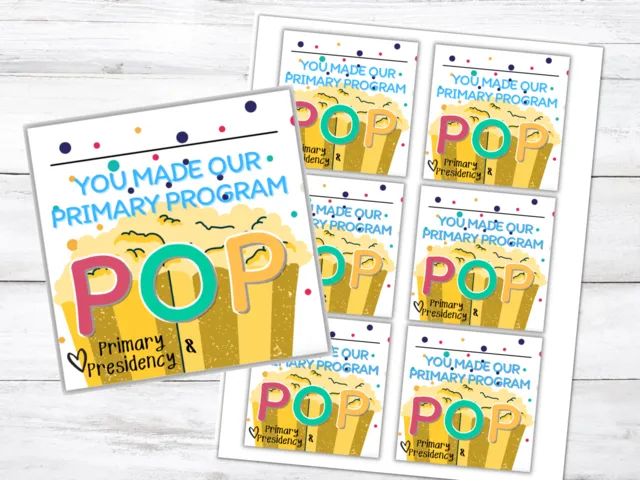 LDS Primary Program Thank You Gift Ideas: Primary Singing Time