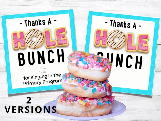 LDS Primary Program Thank You Gift Ideas: Primary Singing Time
