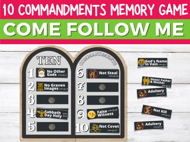 Keep the Commandments Primary Singing Time Ideas