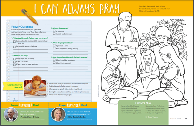 Prayer Lesson Resource Ideas & Activities (Come Follow Me Families, LDS ...