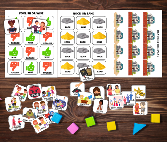 Parable of the Wise & Foolish Builders Bible Parable Lessons for Kids