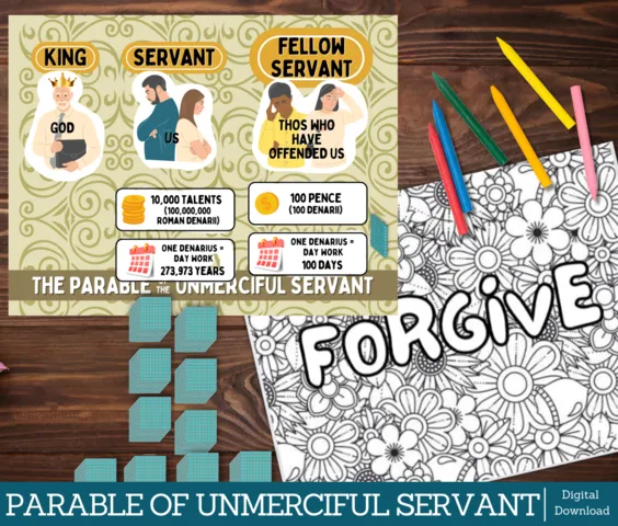 Parable of the Unmerciful Unforgiving Servant Bible Parable Lessons for ...