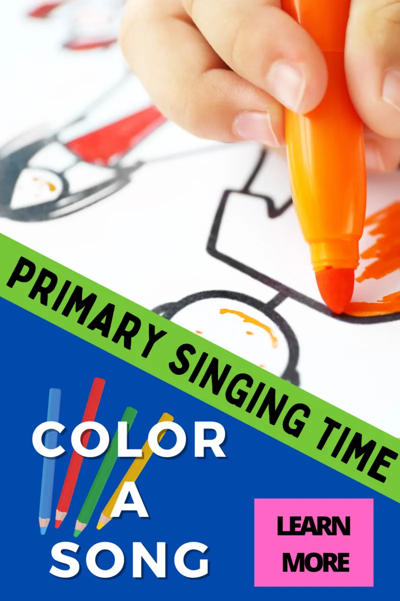 Color a Song Primary Singing Time Idea