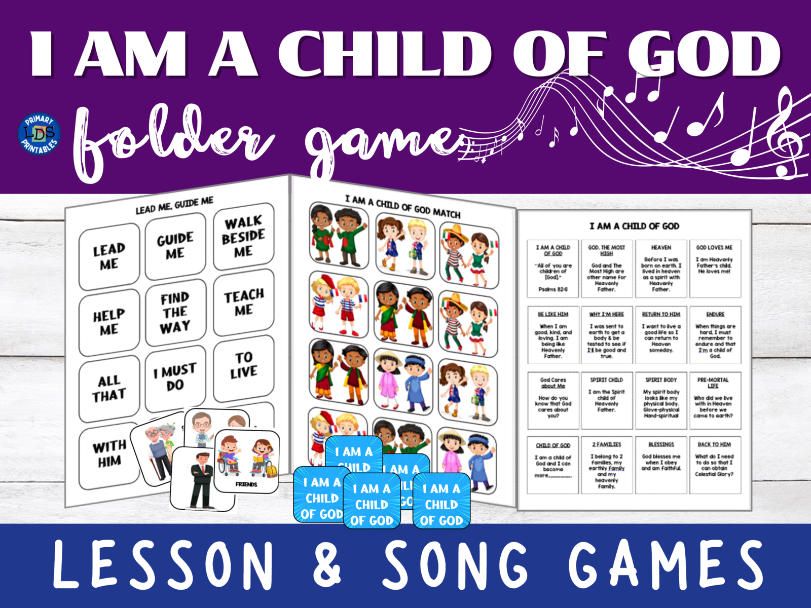 I am a Child of God LDS Primary Song Folder Game Printable & Lesson for ...