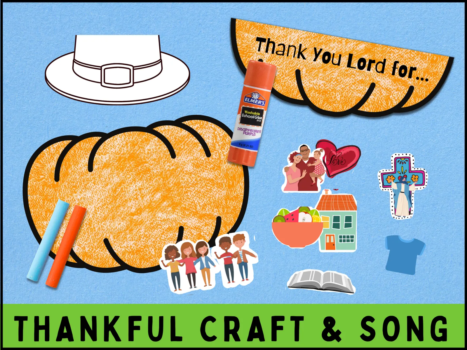 Thanksgiving I'm Thankful For Pumpkin Coloring Kids Craft