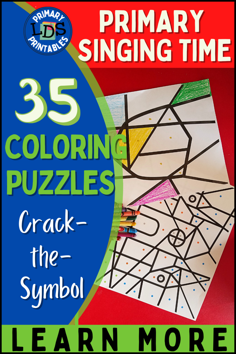 Color a Song Primary Singing Time Idea