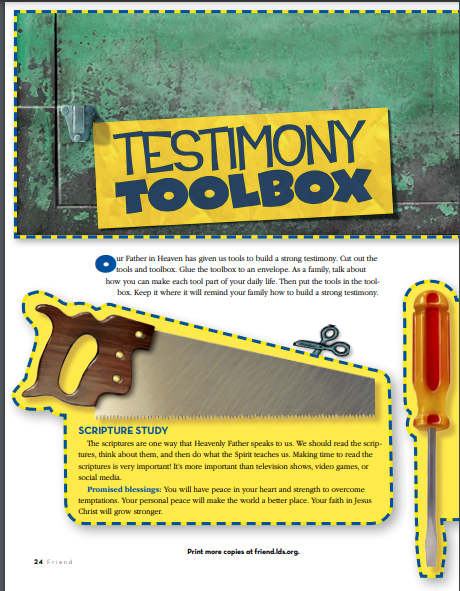 Testimony Lesson Resource Ideas & Activities (Come Follow Me Families ...