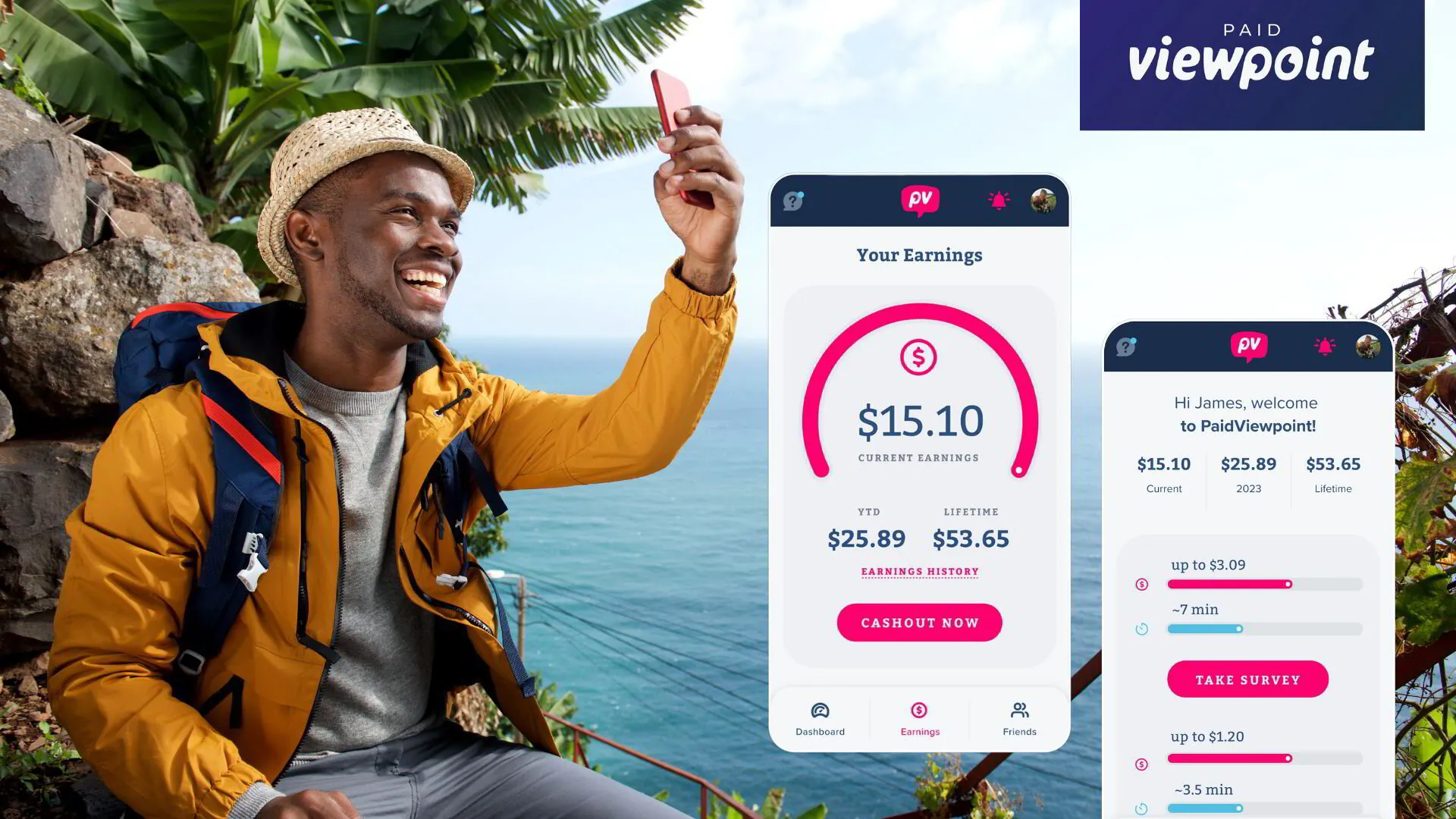 Get paid to take surveys online with PaidViewpoint