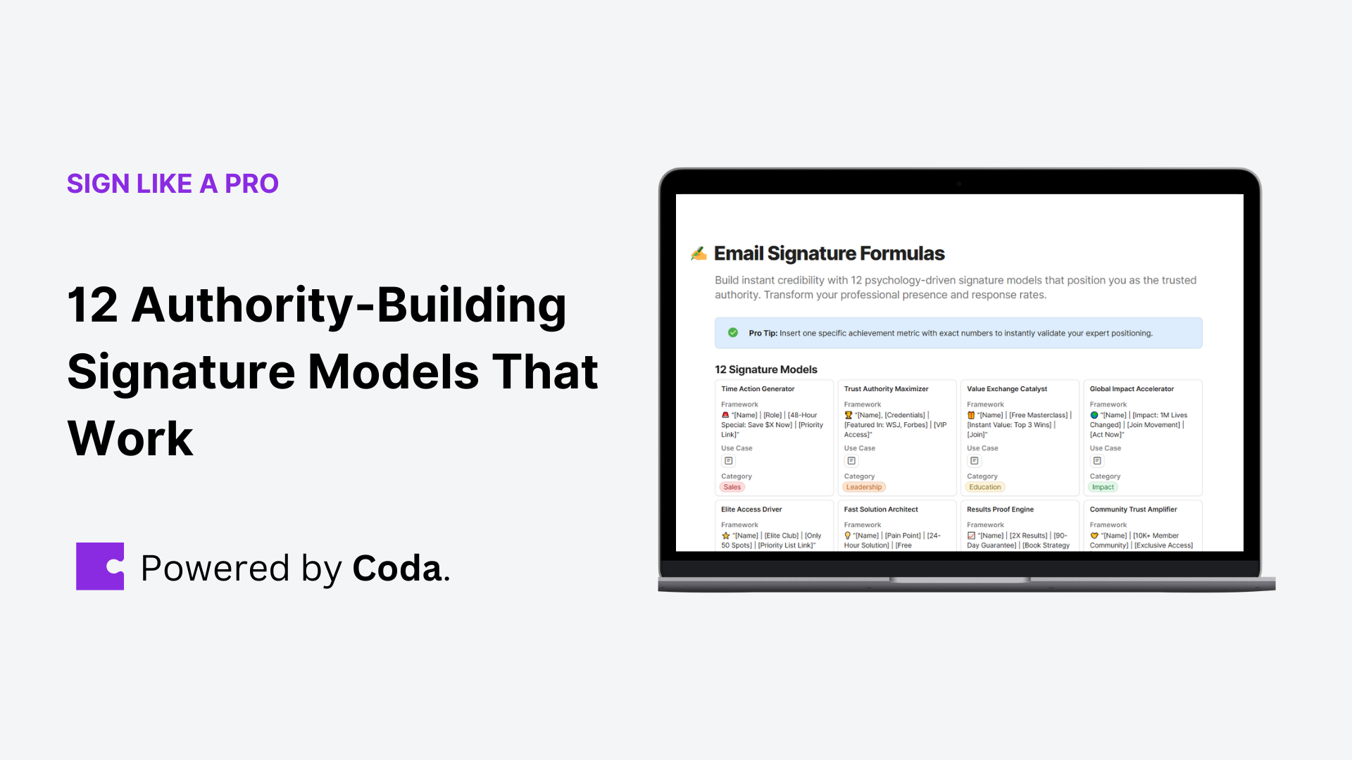 Email Signature Formulas: 12 Psychology-Driven Models - $69