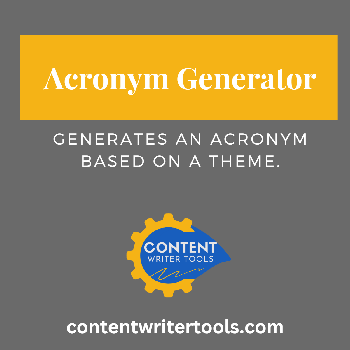 Acronym Generator