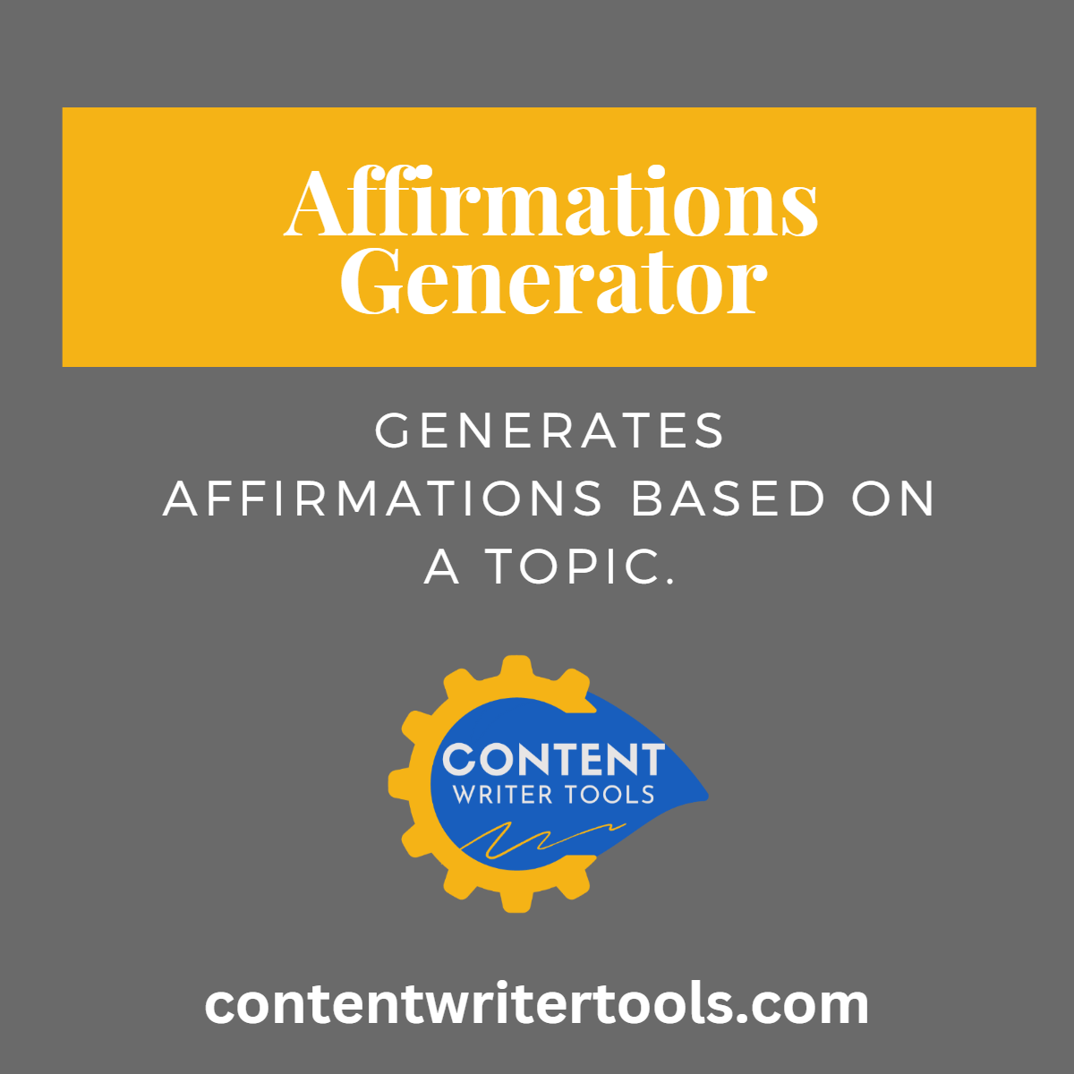 Affirmations Generator - Free AI Tool
