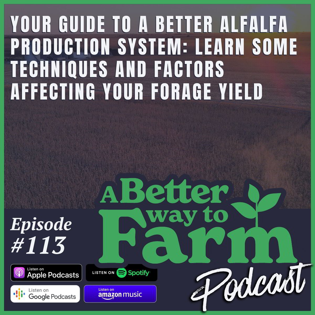 113: Your Guide to A Better Alfalfa Production System: Learn Some ...