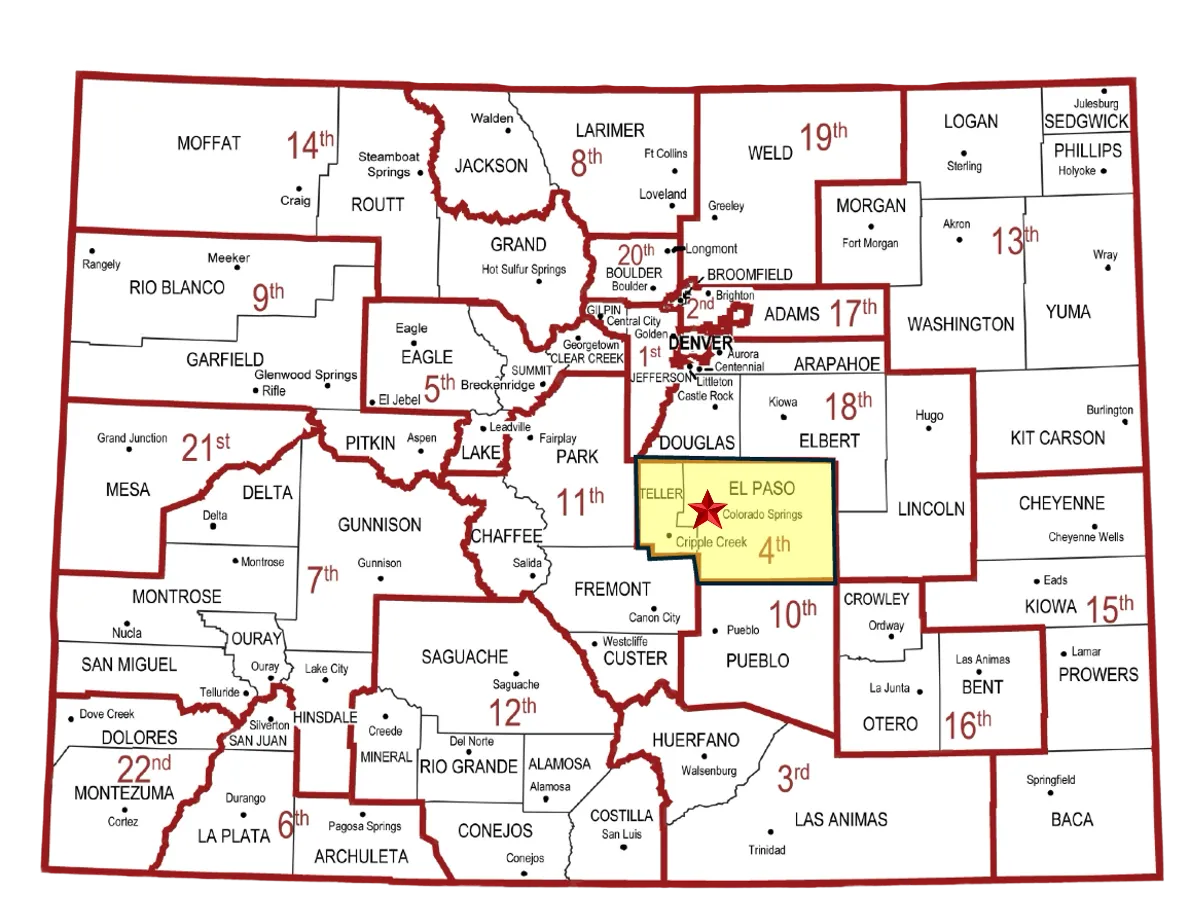 Colorado Judicial District Map