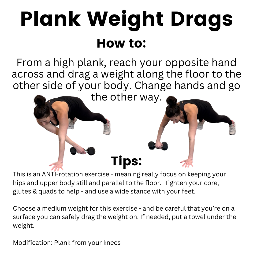 Exercise Explainer: Plank Weight Drags