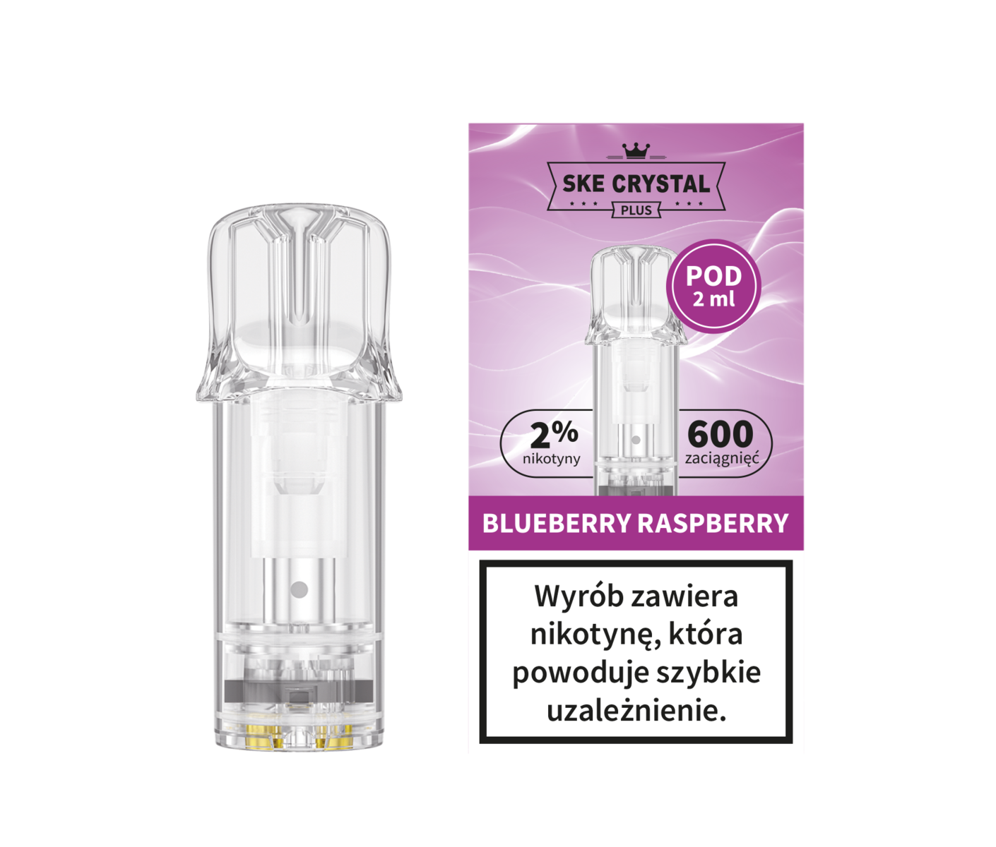 POD Crystal Plus BLUEBERRY RASPBERRY (od 13.20 zł netto)