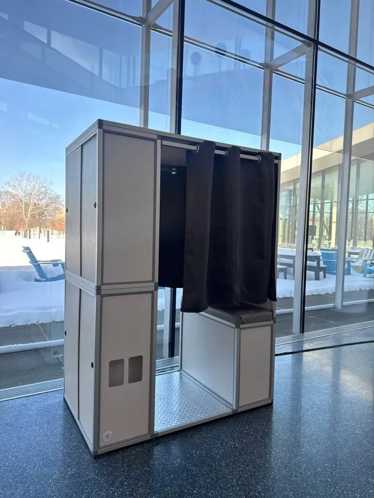 Vintage Enclosed Photo Booth Rental | Lucky Shots | Vintage Photo Booth ...