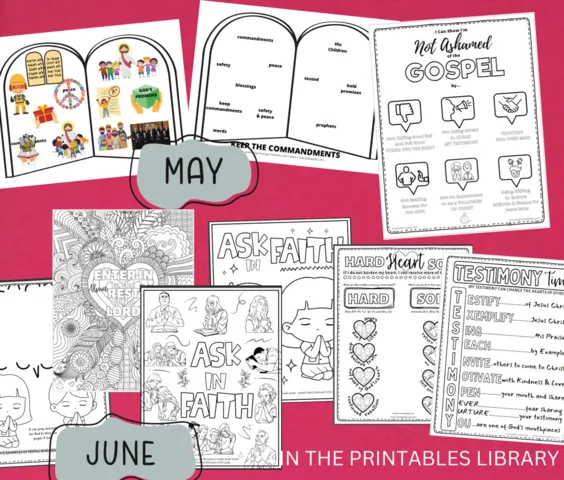 free printable come follow me coloring pages 2024