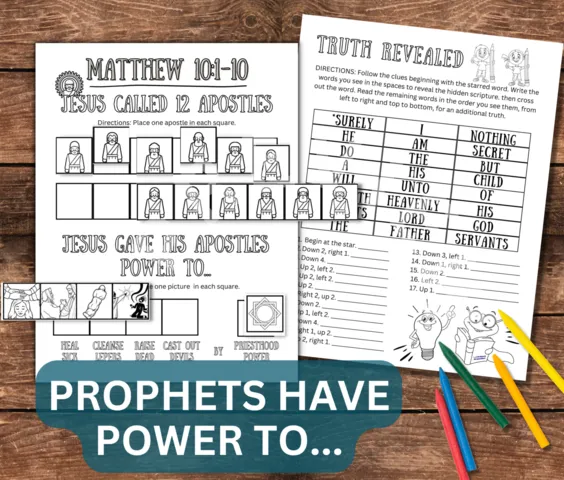 Prophets & Apostles Lesson Ideas, Activities, Crafts & Resources for Kids