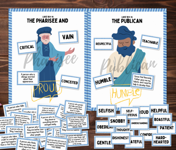 Parable of the Pharisee & Publican Bible Lesson & Activities for Kids