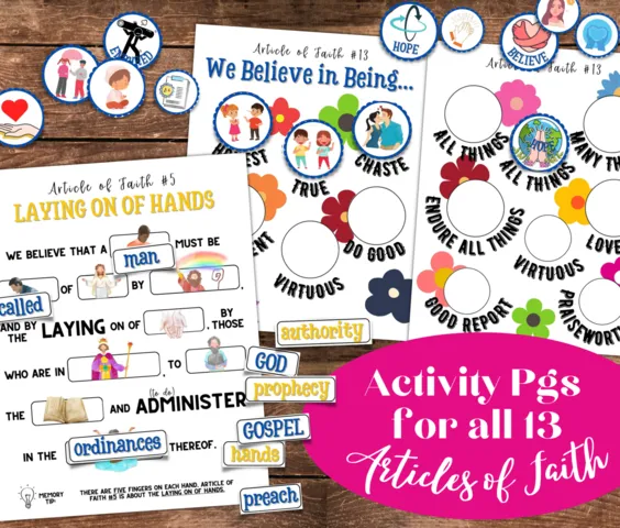 Articles of Faith Lesson Ideas & Resources for Kids