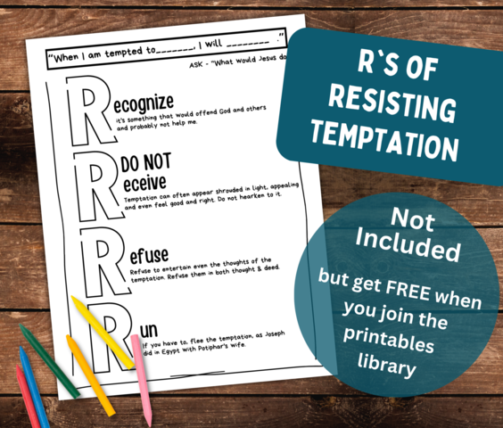 Temptation Lesson Ideas, Activities, Crafts & Resources for Kids