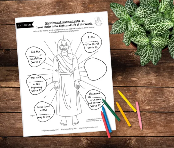 jesus is the light of the world coloring pages