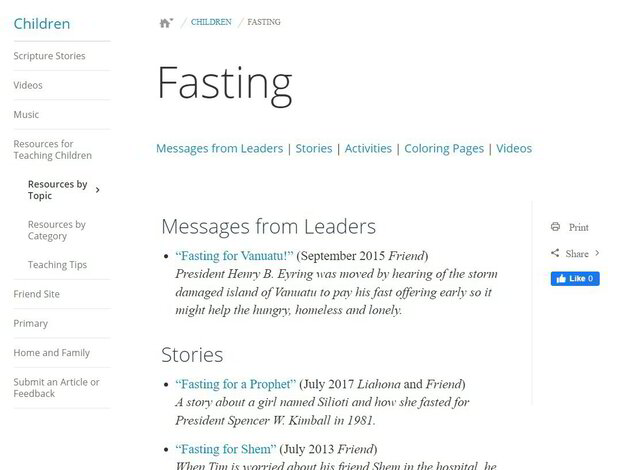 Fasting & Tithing Lesson Ideas, Activities, Crafts & Resources for Kids