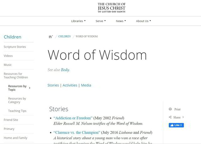 Word of Wisdom, Physical Body Lesson Ideas, Activities, Crafts ...