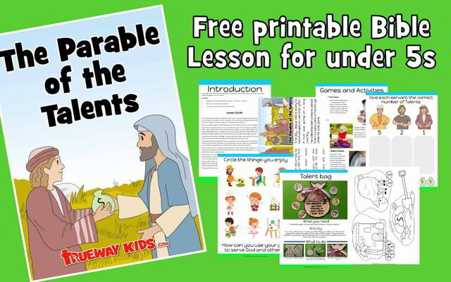 Parable of the Talents Bible Parable Lessons & Activities for Kids
