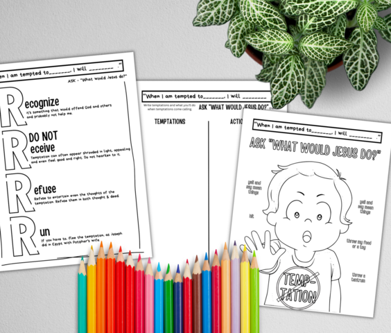 Temptation Lesson Ideas, Activities, Crafts & Resources for Kids