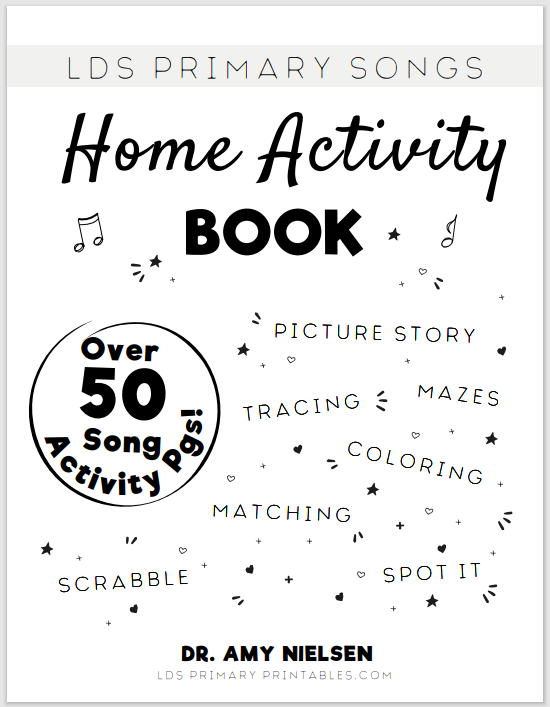 LDS Primary Song Printable Activity Book for Kids