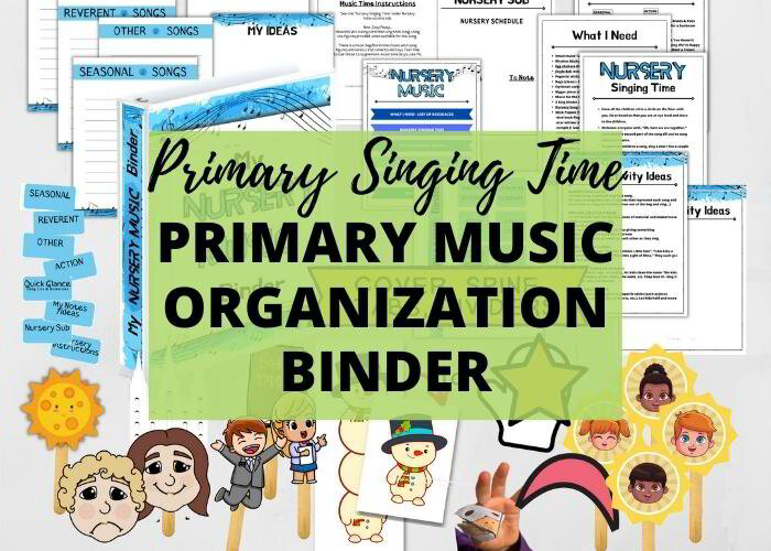 LDS Primary Song Nursery Singing Time Binder & Starter Kit
