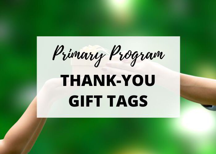 LDS Primary Program Thank You Gift Ideas: Primary Singing Time