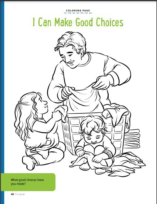 Making Good Choices Coloring Pages