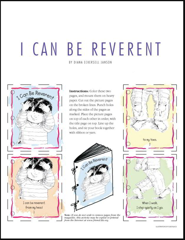 Reverence Lesson Ideas, Activities, Games & Printables for Kids (Come ...