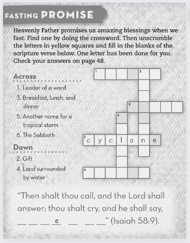 Fasting Resources, Lesson Ideas, Kids Activities: LDS Primary, Come ...