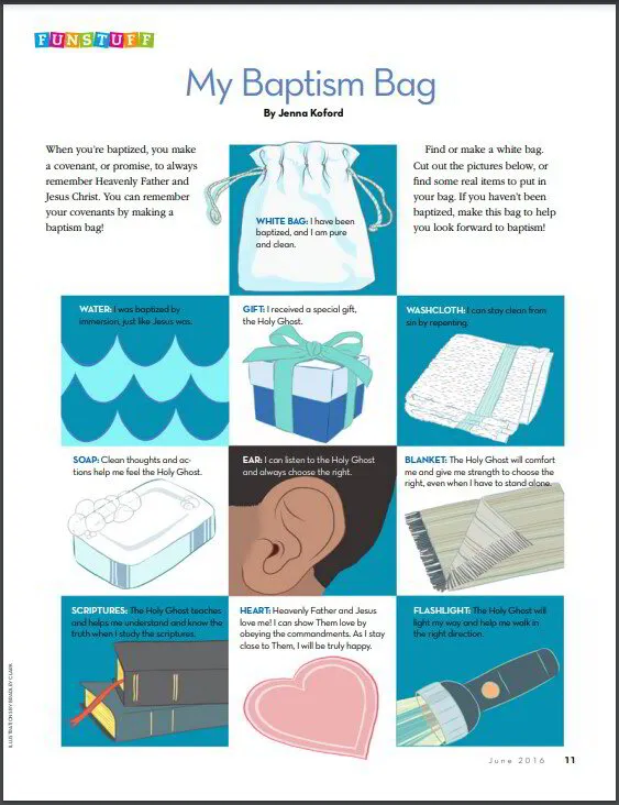 Baptism Lesson Resource Ideas & Activities (Come Follow Me Families ...