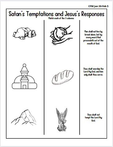 Temptation Lesson Ideas, Activities, Crafts & Resources for Kids