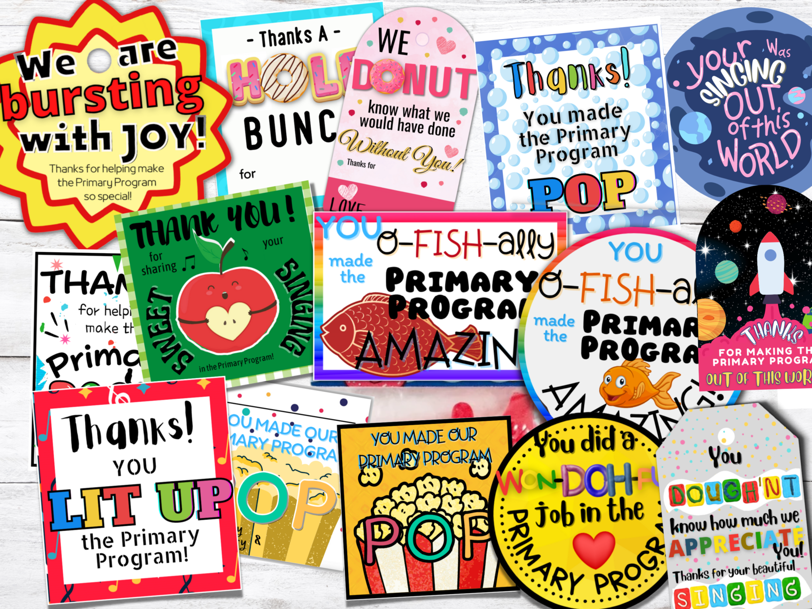 LDS Primary Program Thank You Gift Ideas: Primary Singing Time