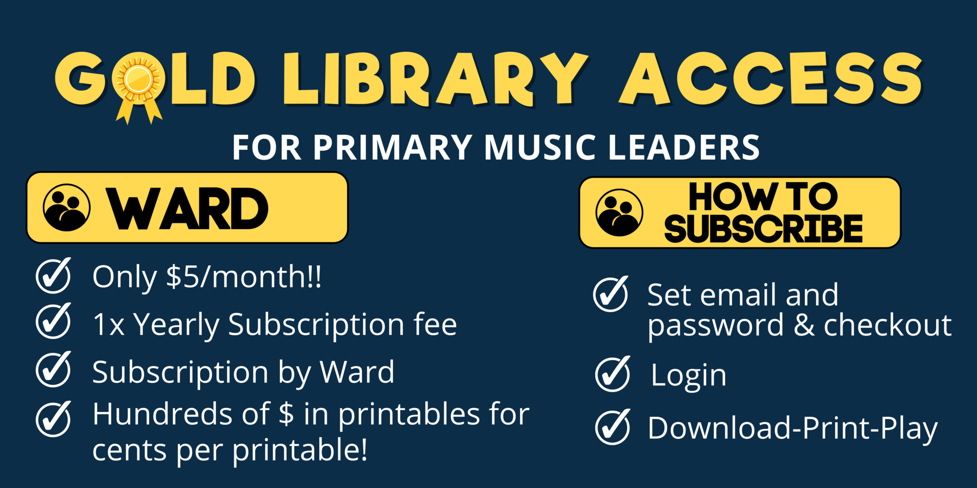 Gold Library: Primary Singing Time Printables for Primary Music Leaders