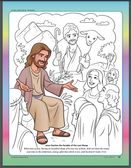 coloring page lost sheep