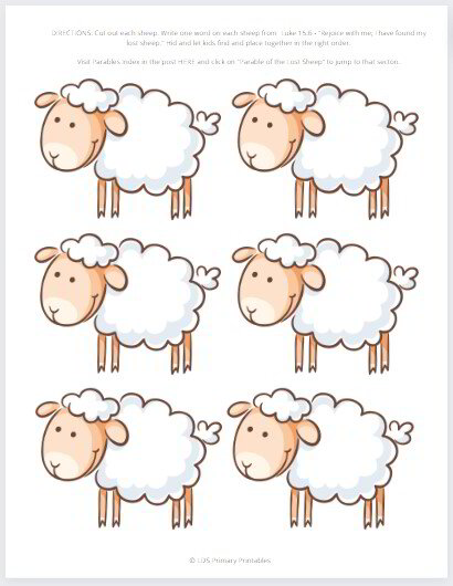 Parable of the Lost Sheep, Lost Silver, Prodigal Son Bible Lessons for Kids