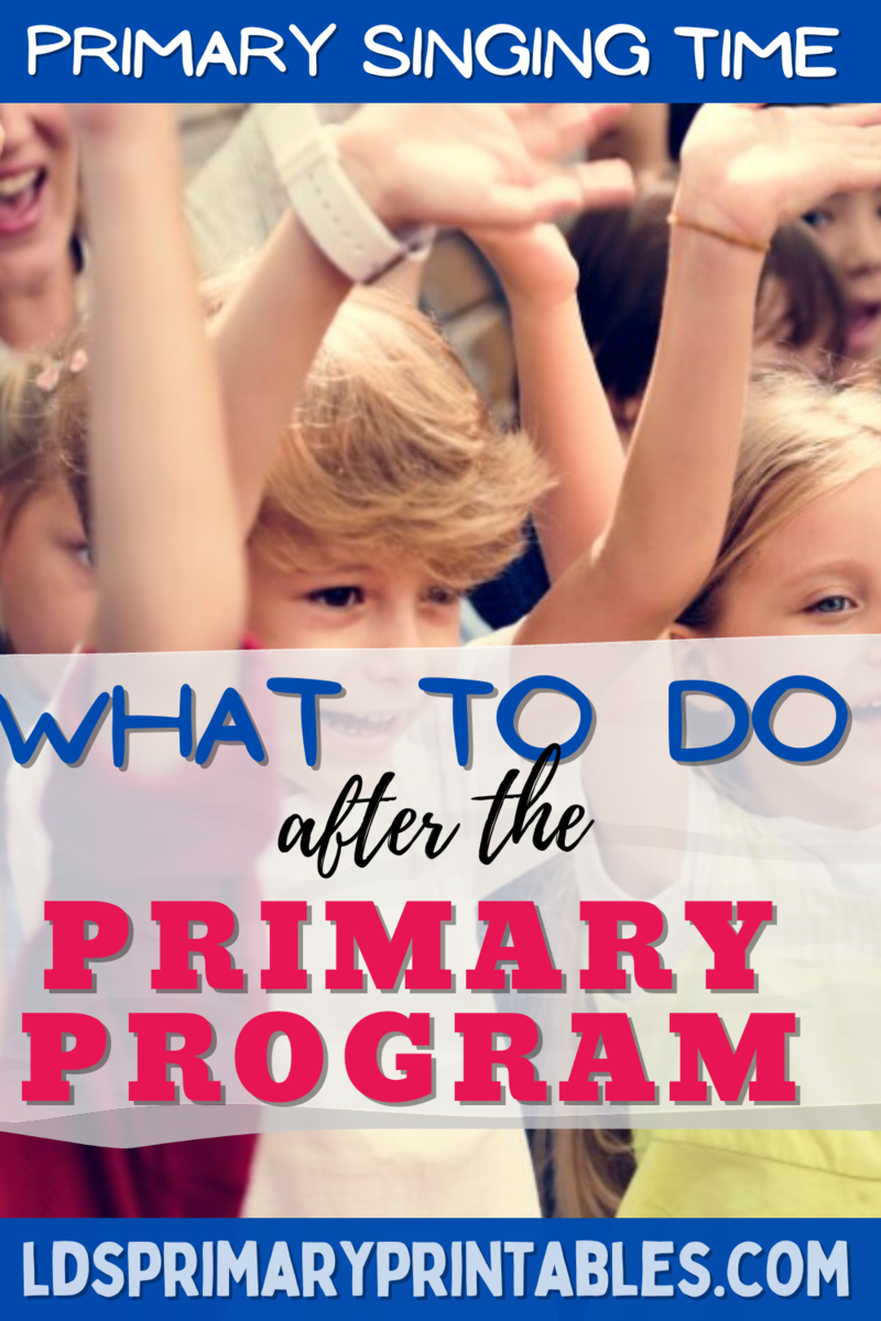 WHAT TO DO AFTER THE PRIMARY PROGRAM