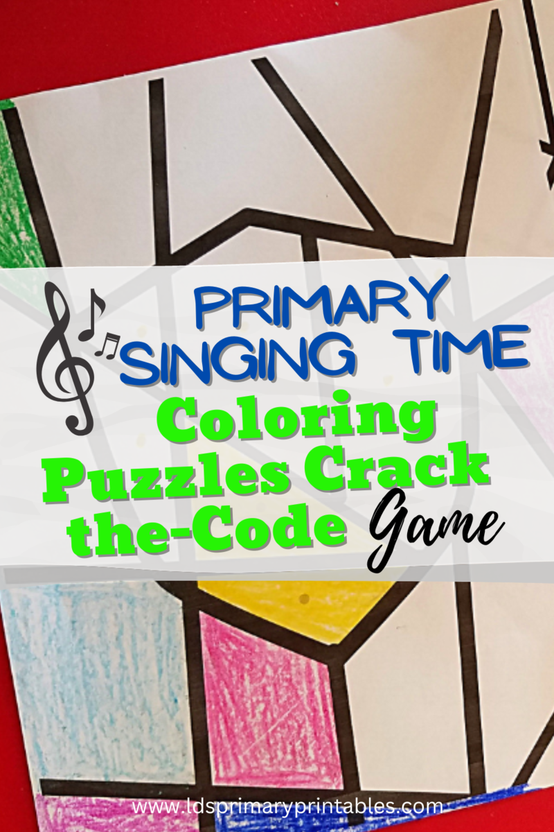LDS Primary Song Color Code Puzzles for Primary Singing Time